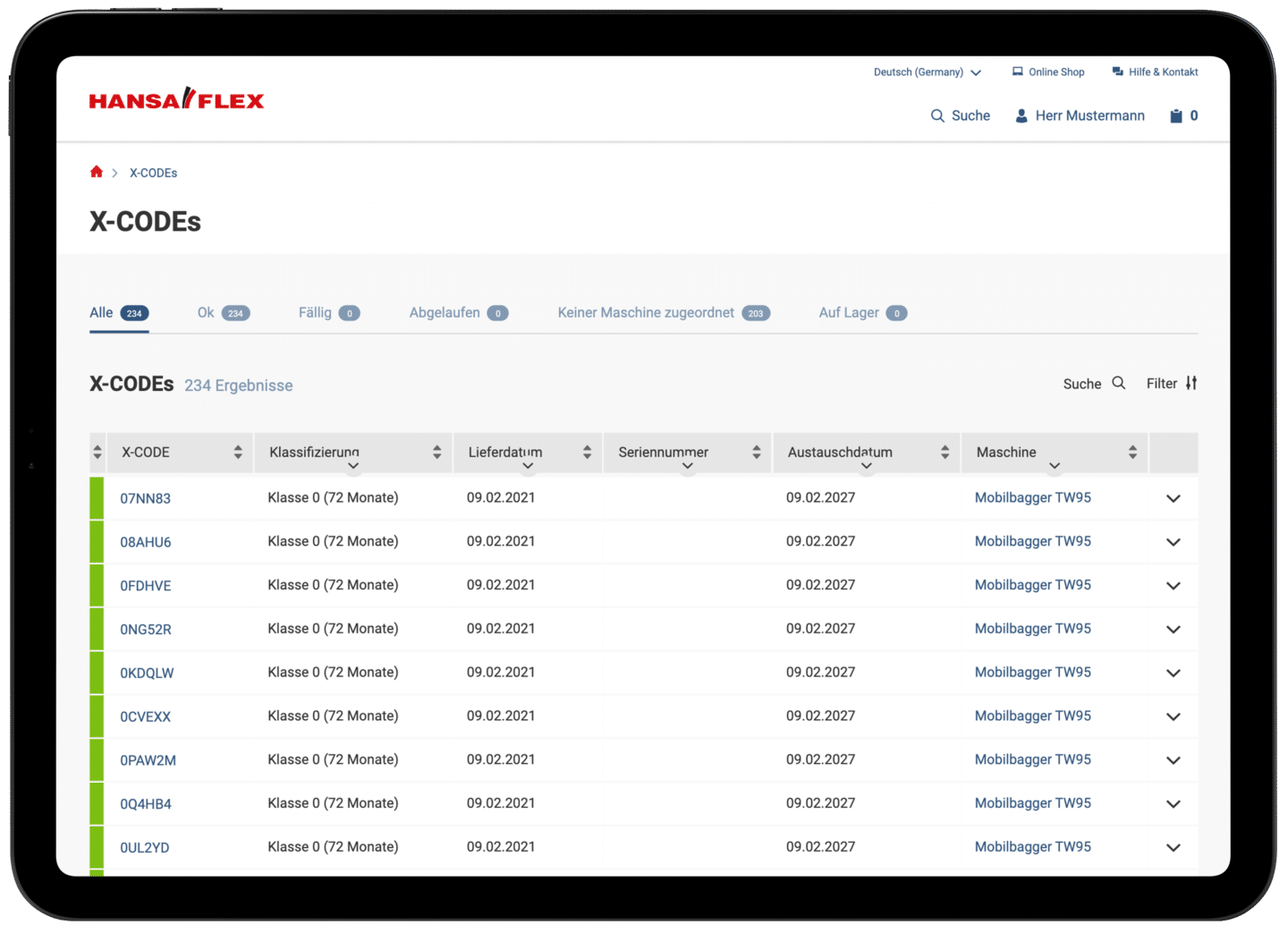 Administrador de X-CODE – Su socio de sistemas hidráulicos | HANSA-FLEX